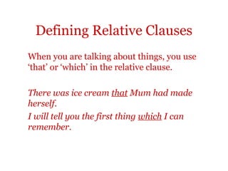 Defining relative clauses | PPT