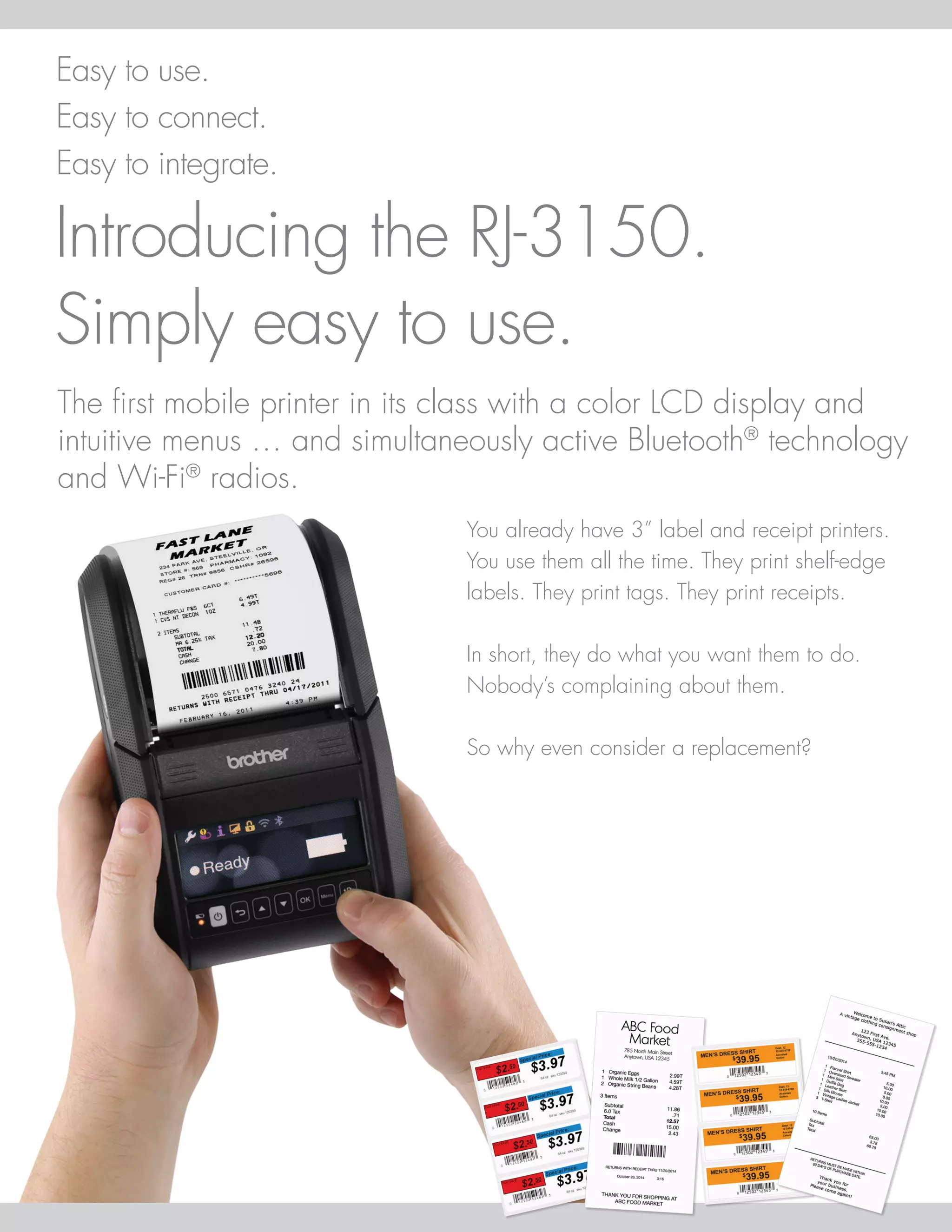 RuggedJet™ 3: Mobile Label and Receipt Printers | PDF