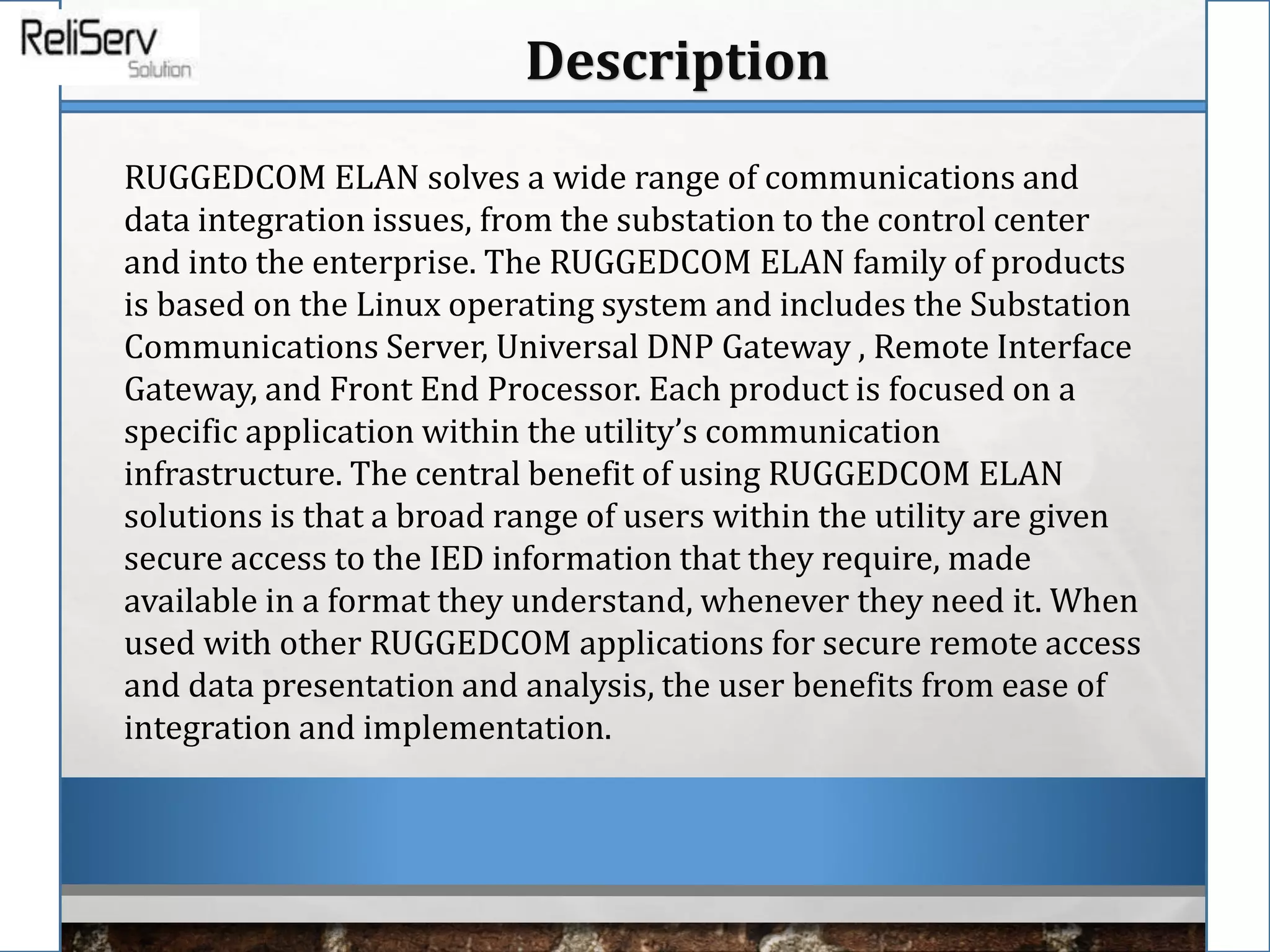 RUGGEDCOM ELAN software | PDF