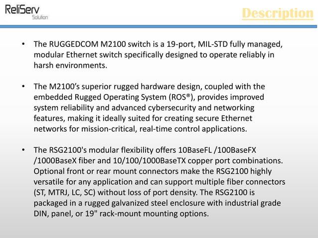 RUGGEDCOM M2100 rack switch | PPT