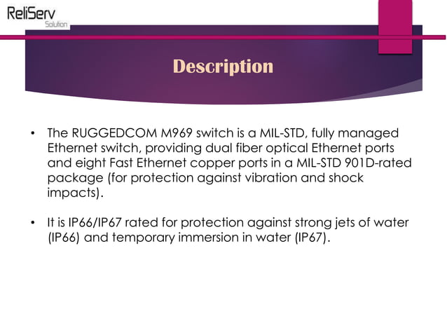 Ruggedcom m969 compact switch | PDF