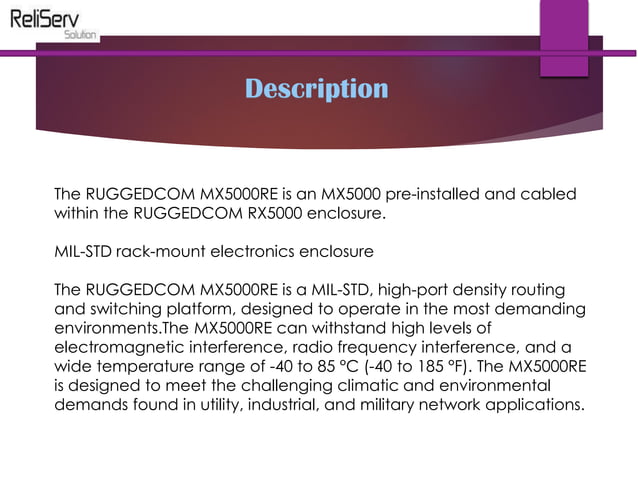 Ruggedcom mx5000 re | PPT