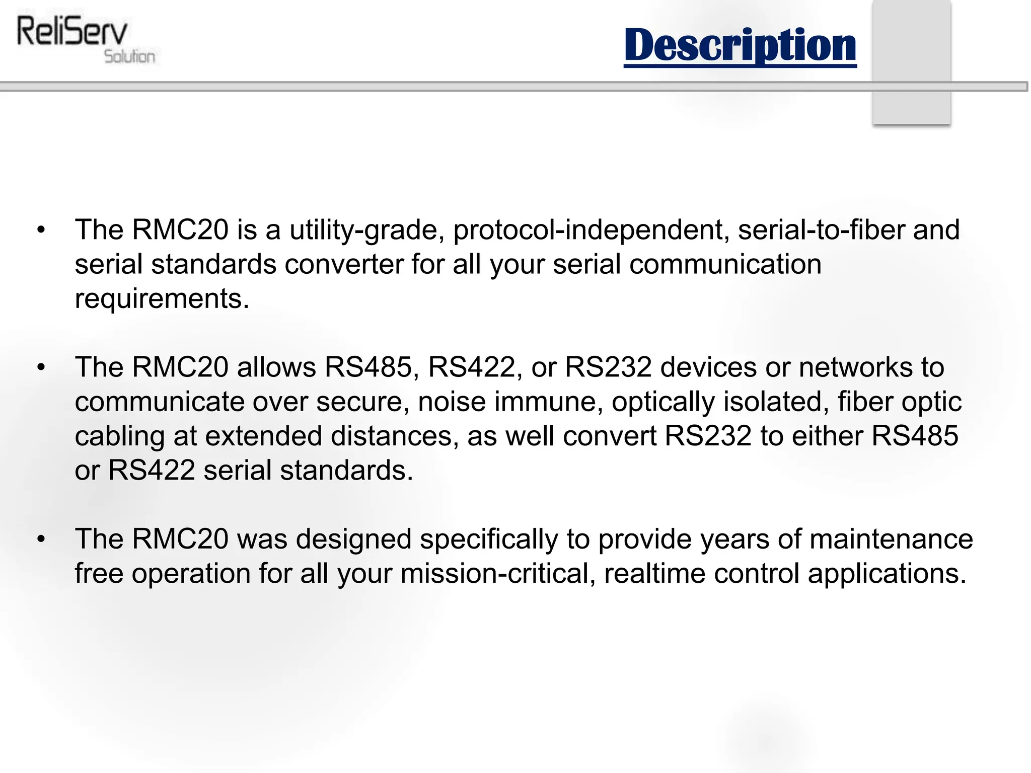 RUGGEDCOM RMC20 media converter | PPT