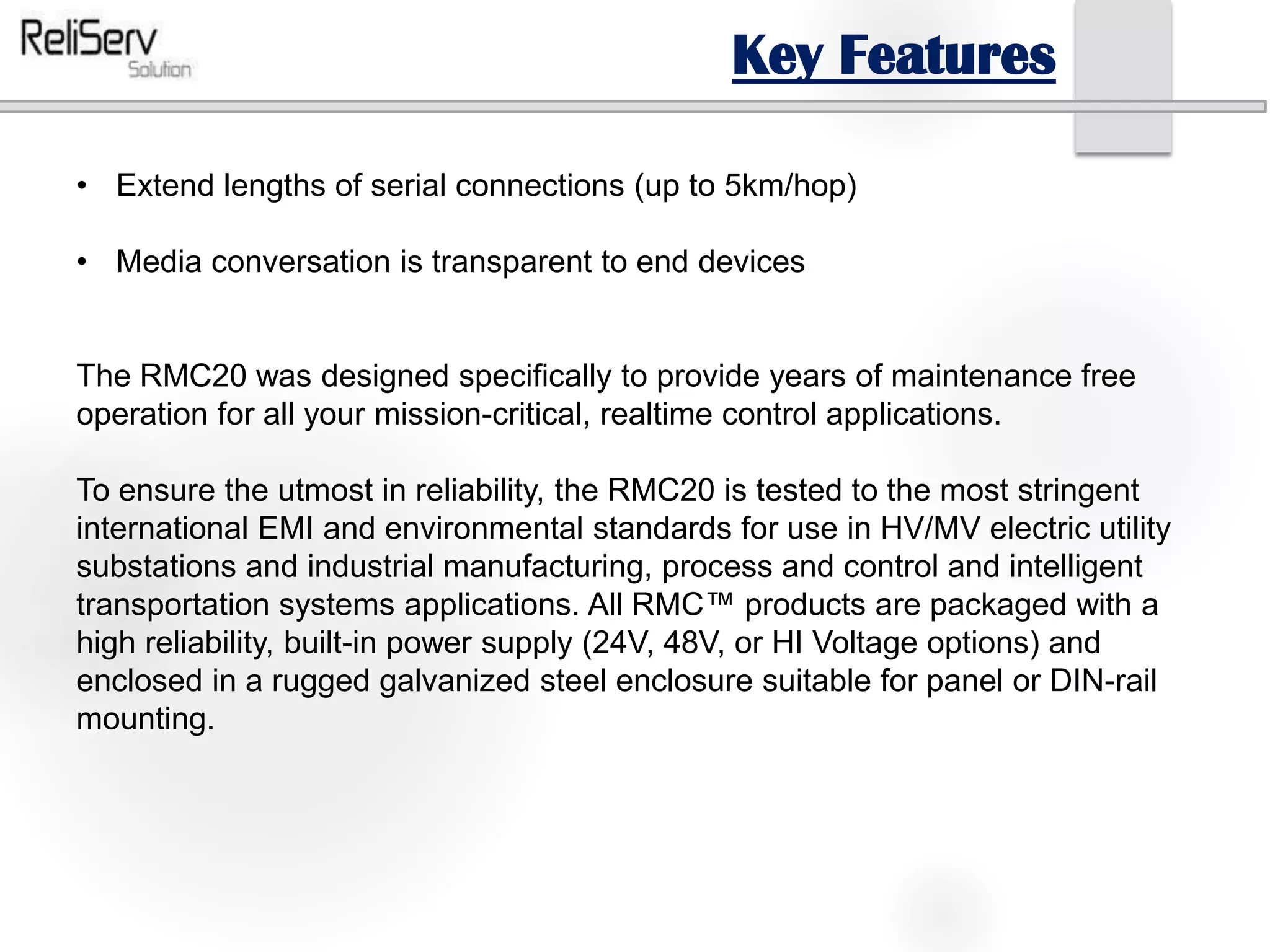 RUGGEDCOM RMC20 media converter | PPT
