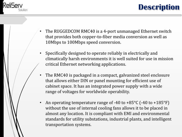 Ruggedcom rmc40 | PPT