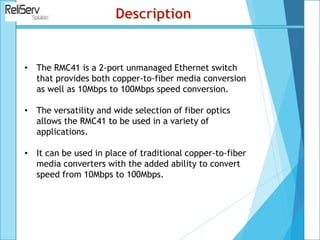 Ruggedcom rmc41 media converter | PPT