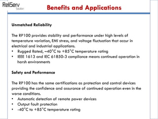 RUGGEDCOM RP100 Ethernet injectors | PPT
