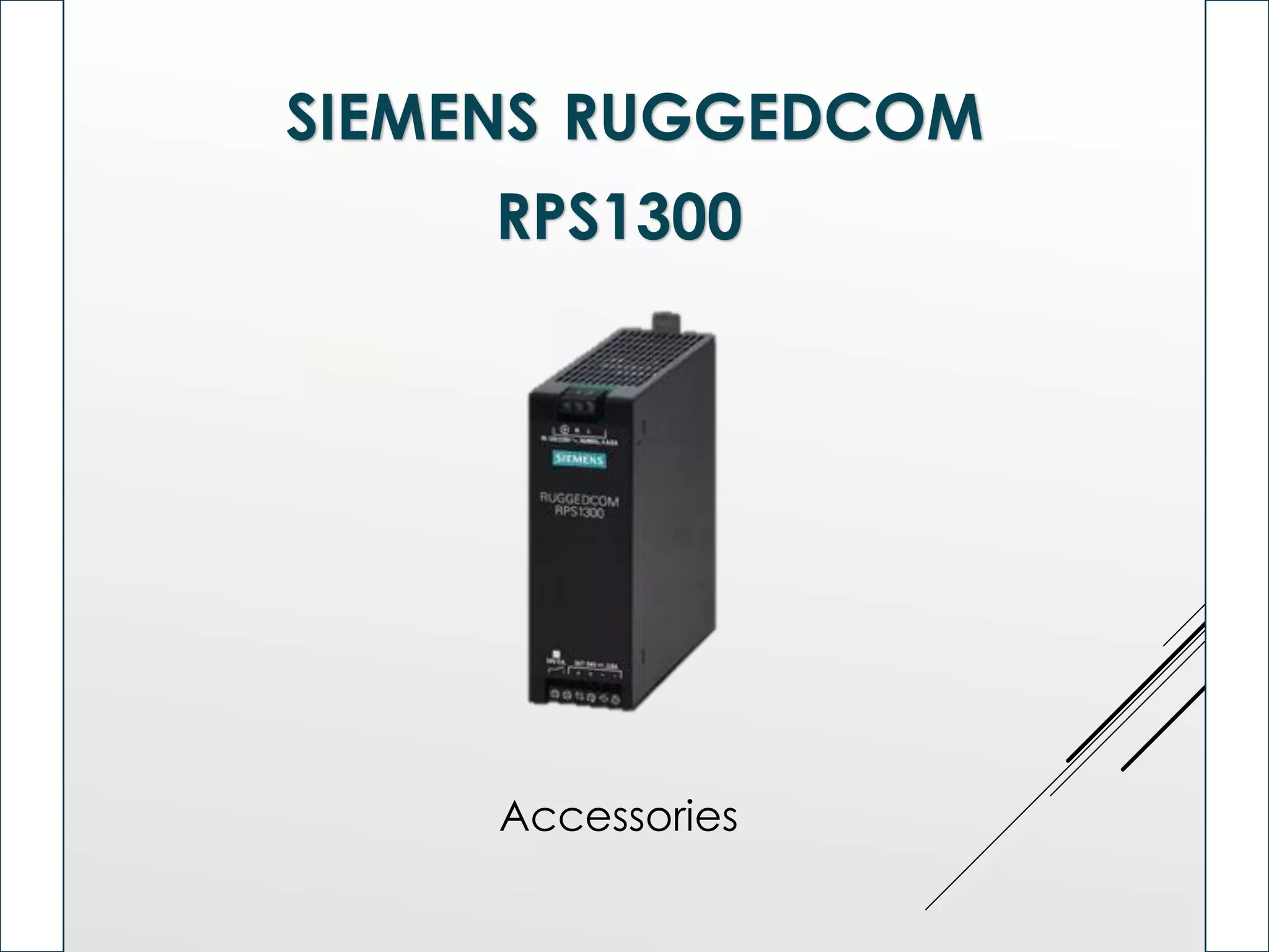 RUGGEDCOM RPS1300 accessories | PDF