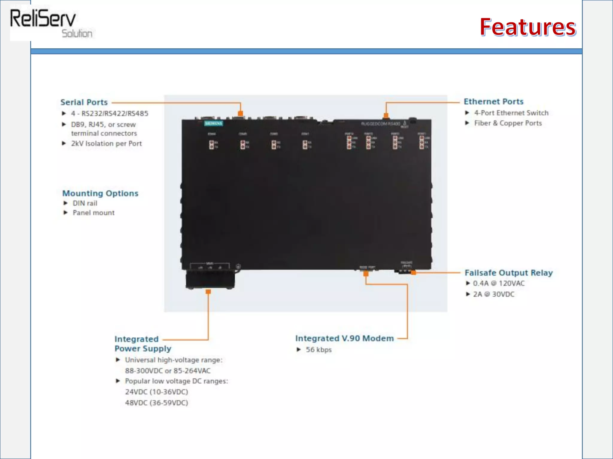 Ruggedcom Rs400 Serial Device Server Ppt