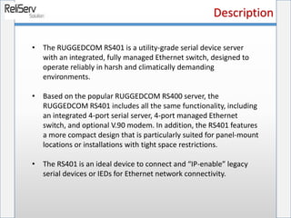 RUGGEDCOM RS401 serial device server | PDF | Computer Networking | Computing
