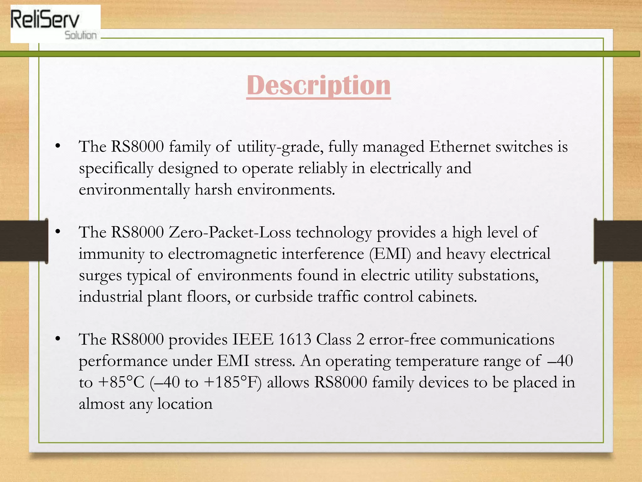 RUGGEDCOM RS8000 compact switch | PPT