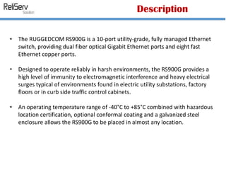 Ruggedcom Rs900G compact switch | PDF