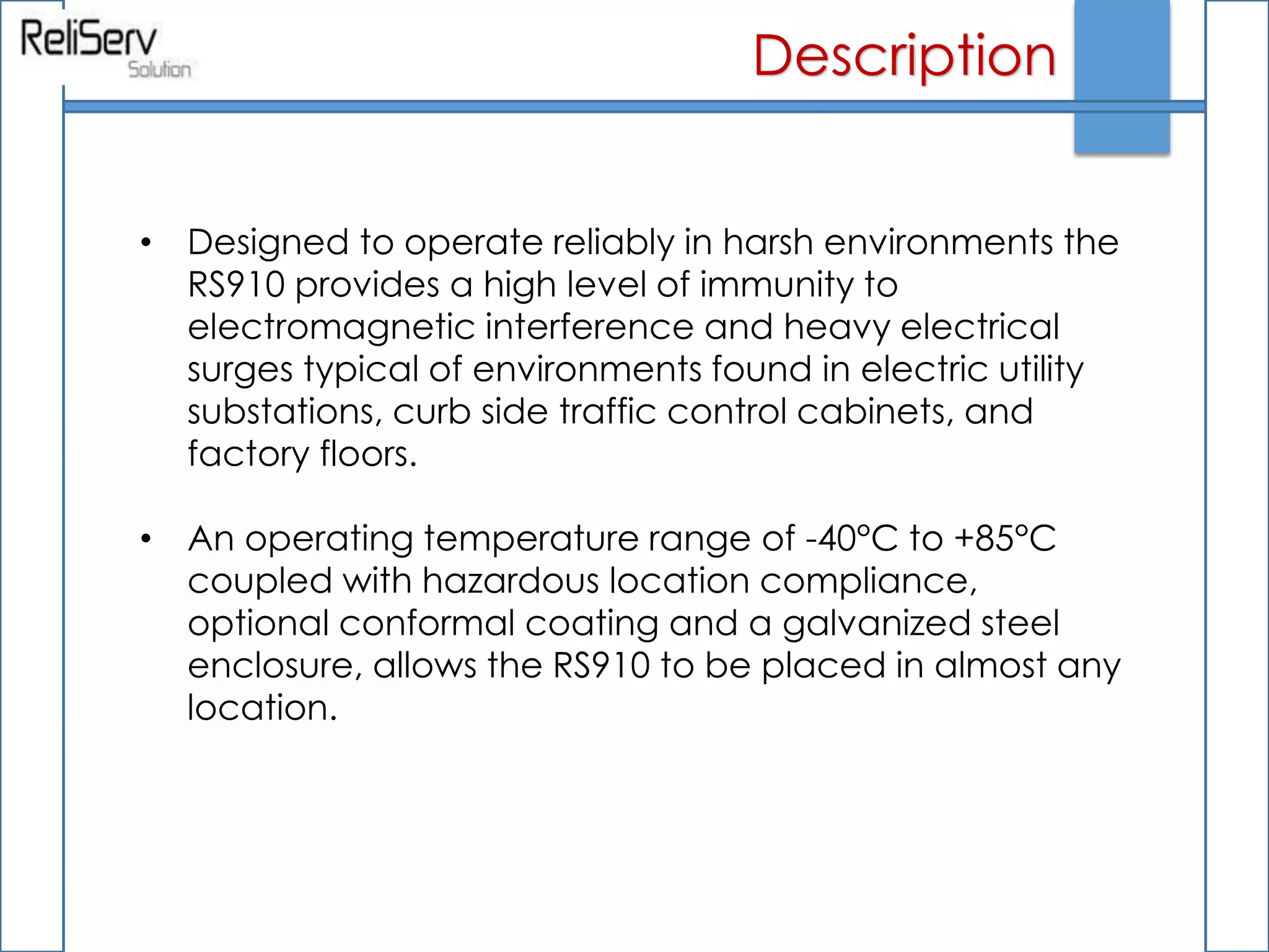 RUGGEDCOM RS910 serial device server | PPT