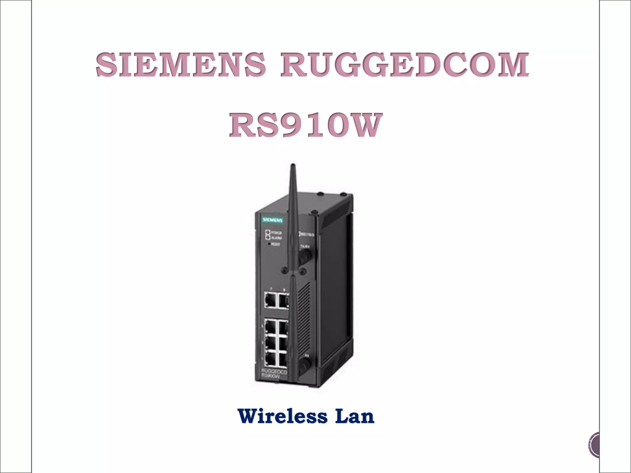 RUGGEDCOM RS910W wireless lan | PDF | Computer Networking | Computing