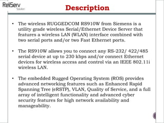 RUGGEDCOM RS910W wireless lan | PDF | Computer Networking | Computing