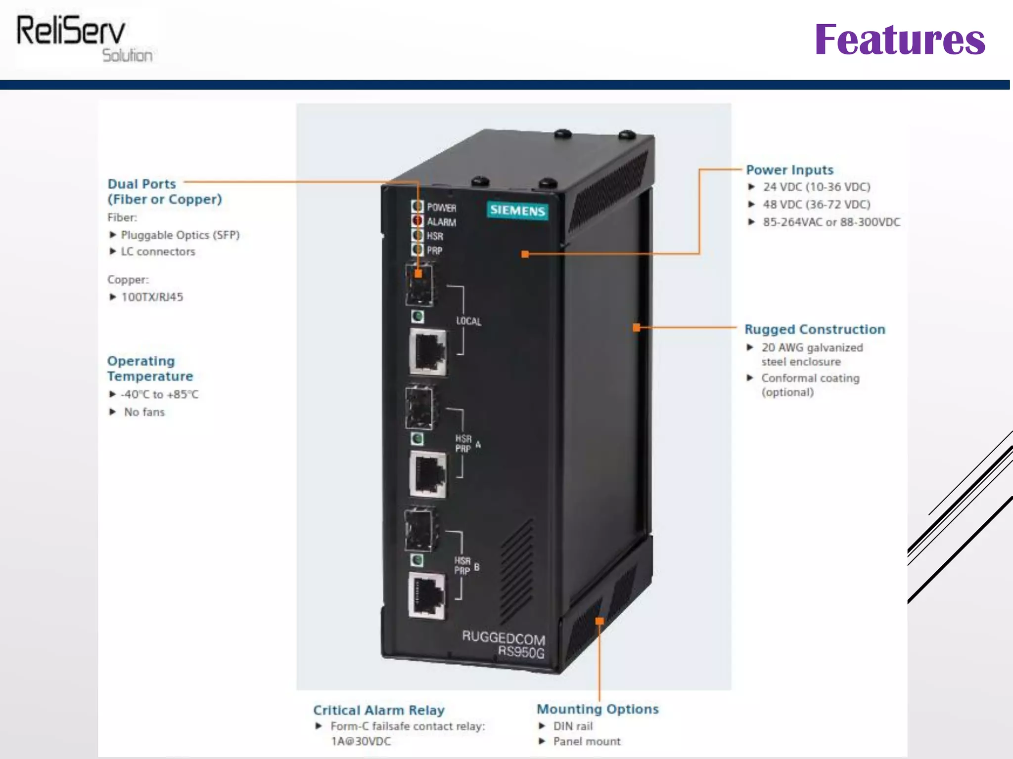 RUGGEDCOM RS950G compact switch | PPT