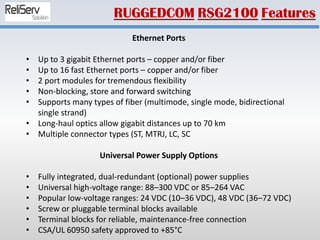 RUGGEDCOM RSG2100 / RSG2100P | PDF | Computer Networking | Computing