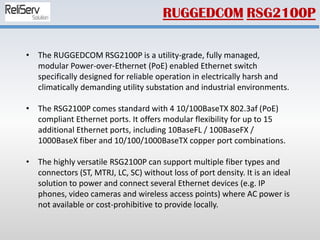 RUGGEDCOM RSG2100 / RSG2100P | PDF | Computer Networking | Computing