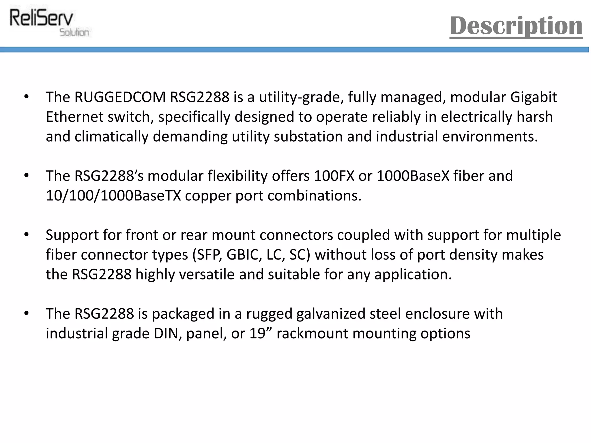 RUGGEDCOM RSG2288 rack switch | PPT