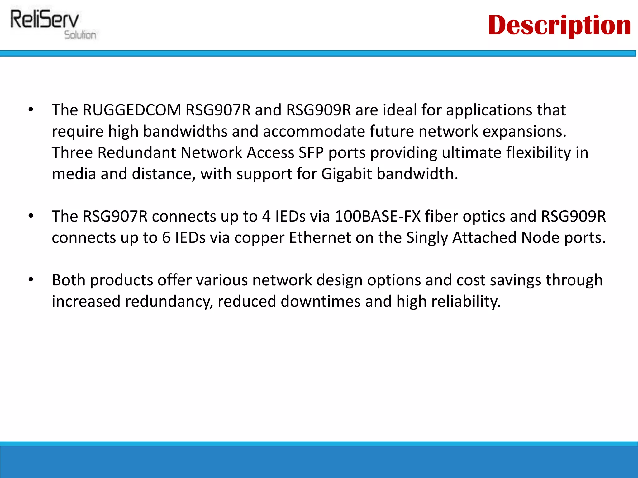 RUGGEDCOM RSG907R compact switch | PDF