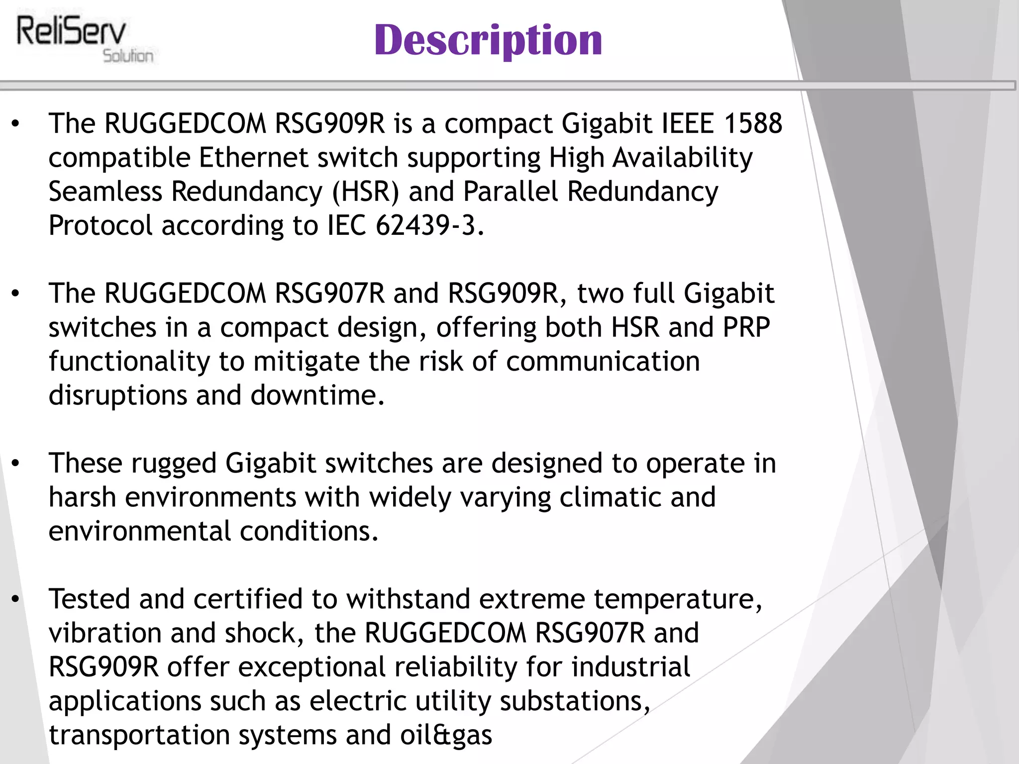 RUGGEDCOM RSG909R compact switch | PPT