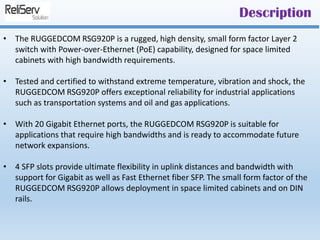 RUGGEDCOM RSG920P compact switch | PDF