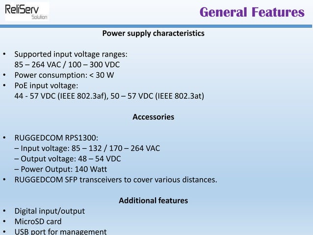 RUGGEDCOM RSG920P compact switch | PPT