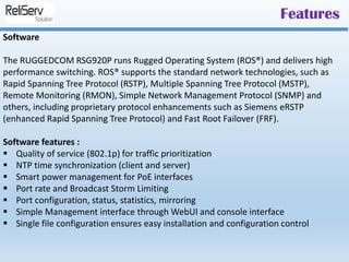 RUGGEDCOM RSG920P compact switch | PDF