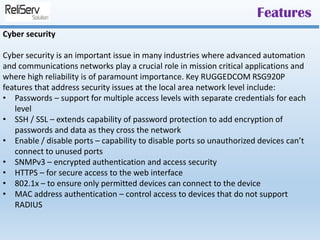 RUGGEDCOM RSG920P compact switch | PDF