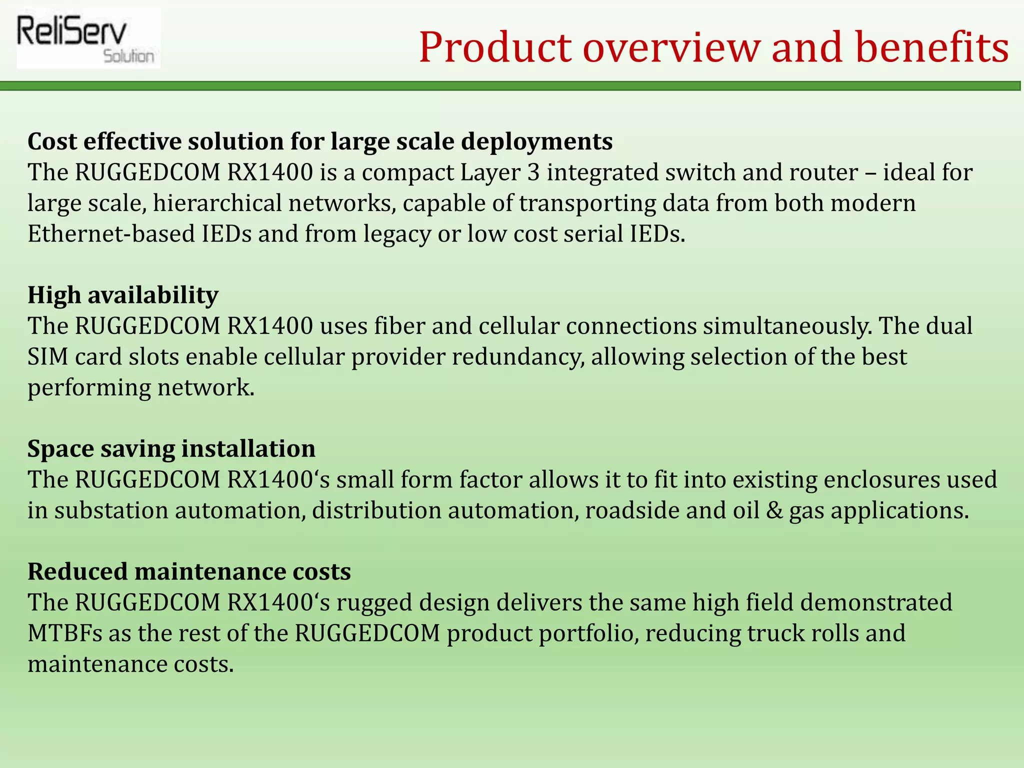 Ruggedcom rx1400 | PDF