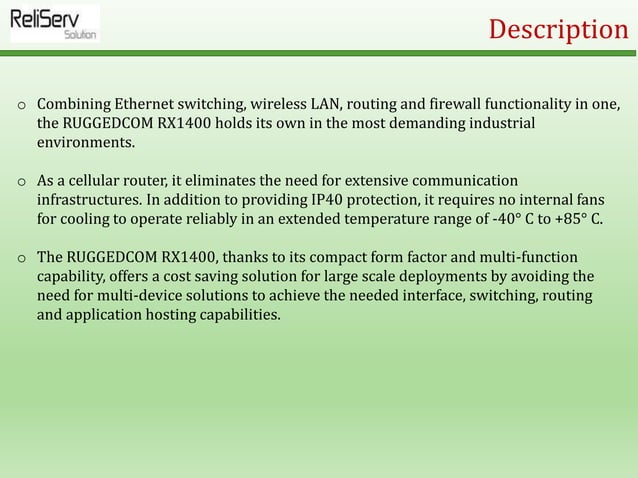 Ruggedcom rx1400 | PDF
