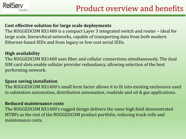 Ruggedcom rx1400 | PDF