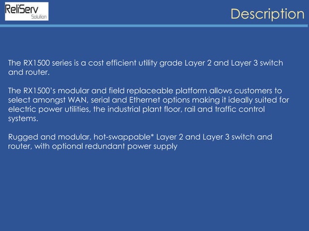 Ruggedcom rx1500 rx1501 multi service platform | PDF
