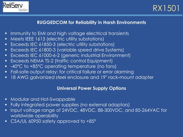 Ruggedcom rx1500 rx1501 multi service platform | PDF