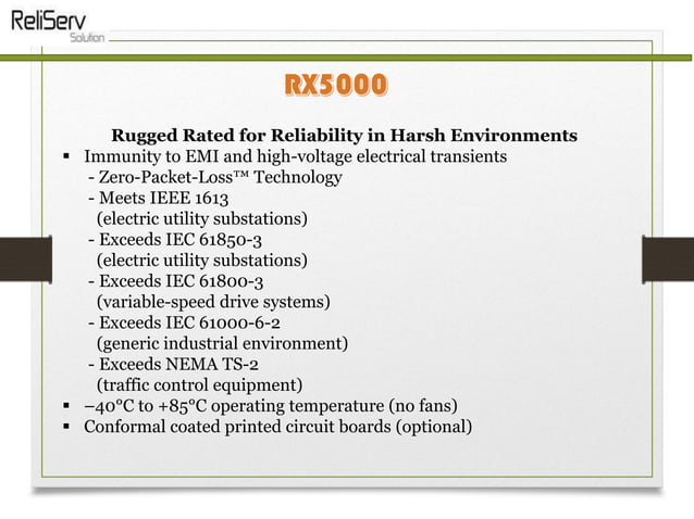 Ruggedcom rx5000 mx5000 multi service platform | PPT | Free Download