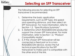 RUGGEDCOM SFPs accessories | PPT