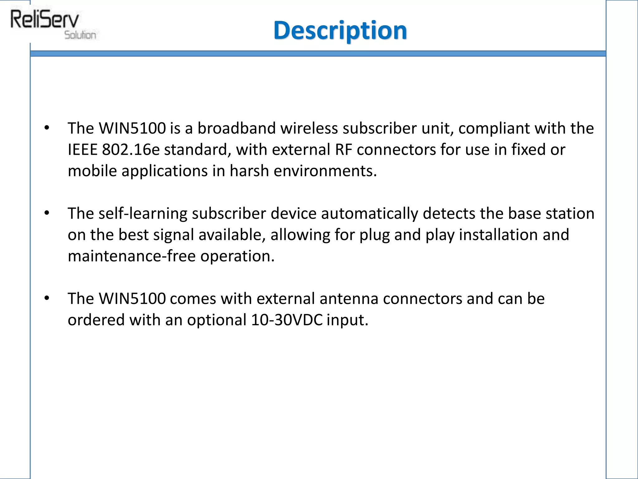RUGGEDCOM WIN5100 wimax | PPT