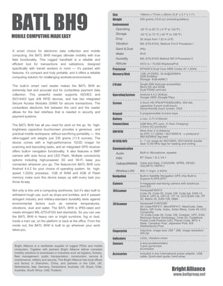 Rugged Handheld PDA - BATL BH9 | PDF