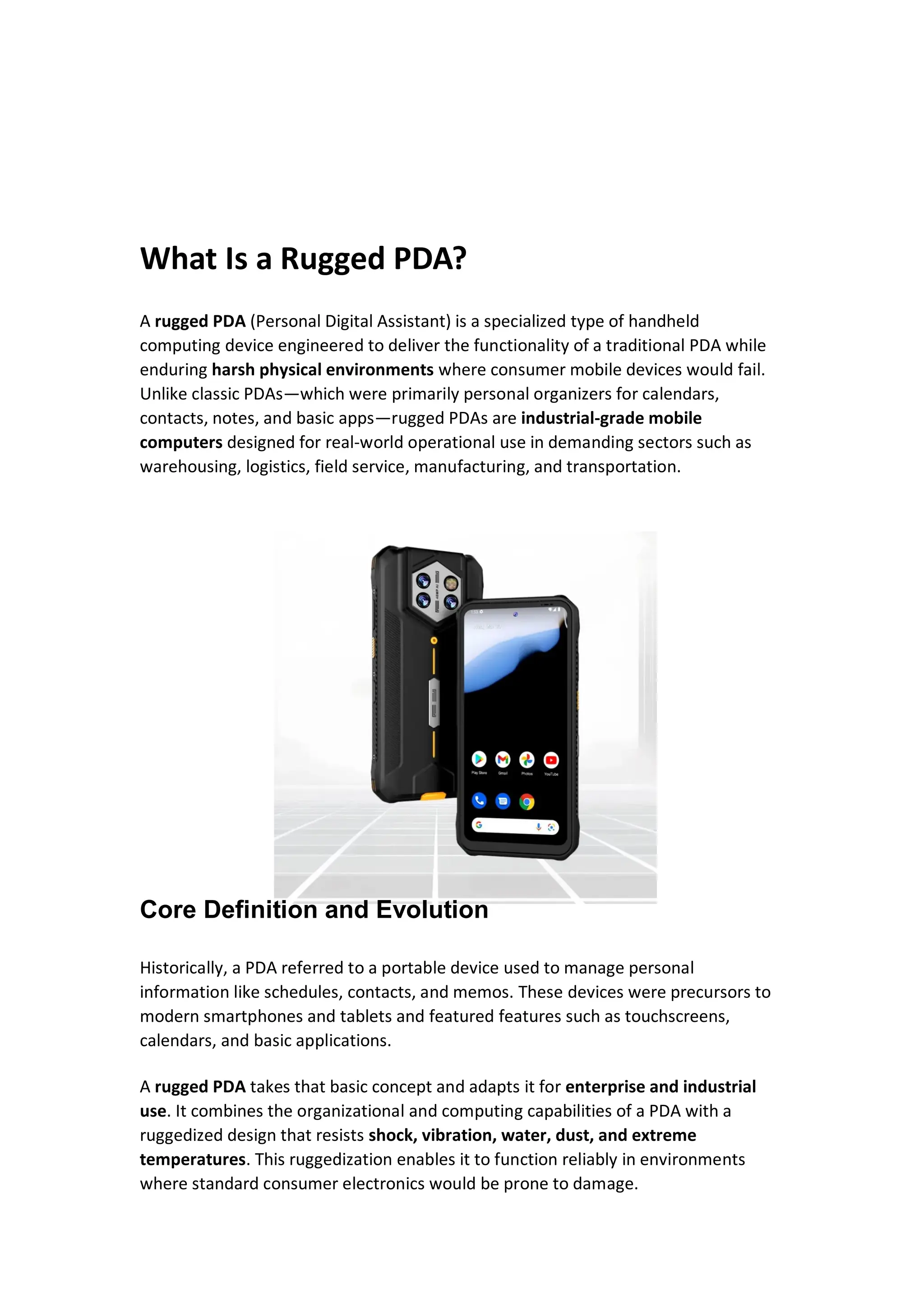 Rugged PDA Explained Durable Industrial Mobile Device for Data Capture ...