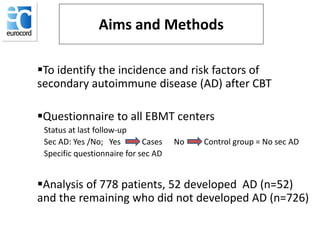 Autoimmune Complications After Cord Blood Transplantation | PDF