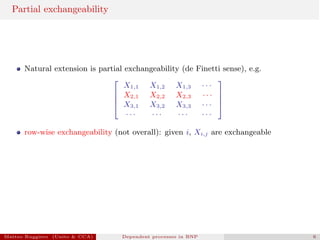 Dependent processes in Bayesian Nonparametrics | PPT