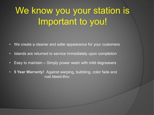 RUGID GUARD FUEL ISLAND RESTORATION | PPT | Free Download