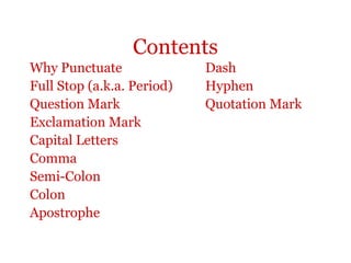 Punctuation | PPT