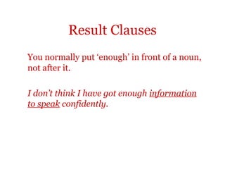 Result clauses | PPT