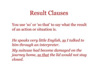 Result clauses | PPT