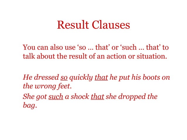Result clauses | PPT