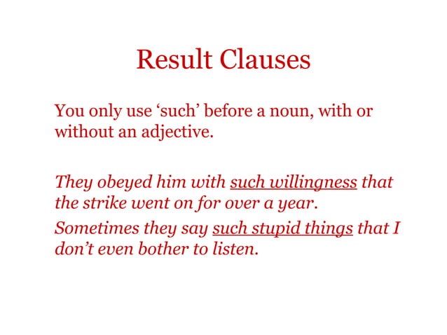 Result clauses | PPT