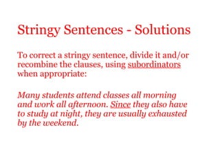 Sentence problems | PPT