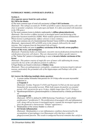 RUHS II MBBS Pathology Paper-II with Answer Key | 1st August 2025 (New ...