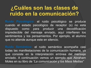 Ruidos En La Comunicación | PPTX